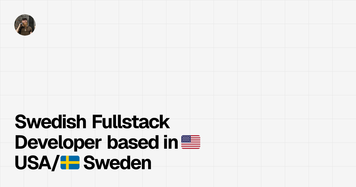 Swedish Fullstack Developer based in 🇺🇸 USA/🇸🇪 Sweden | Emil Einarsen